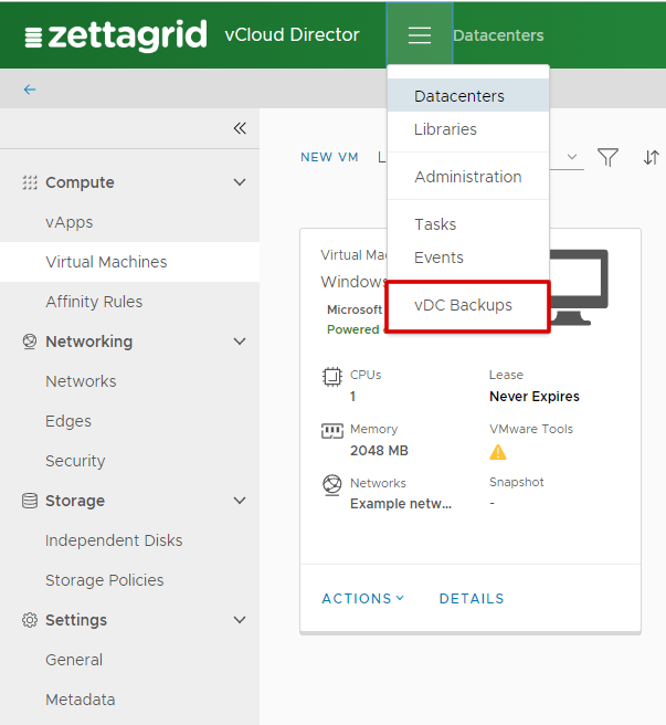 VDC Backup - Another Global First (Veeam + vCloud Director)